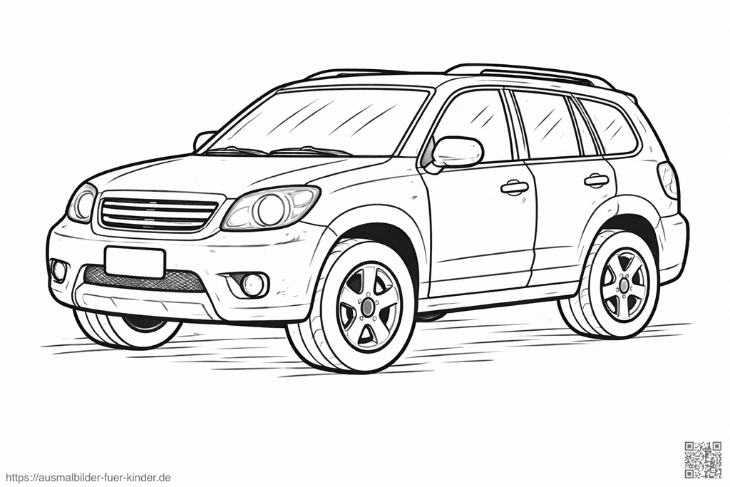 Autos Ausmalbilder - Fahrzeuge - Kostenlos zum Ausdrucken